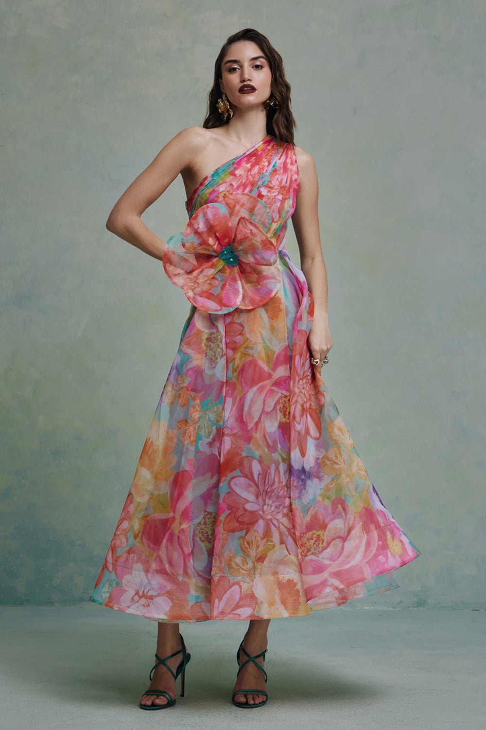 Amour Organza One Shoulder Dress – Zabella International